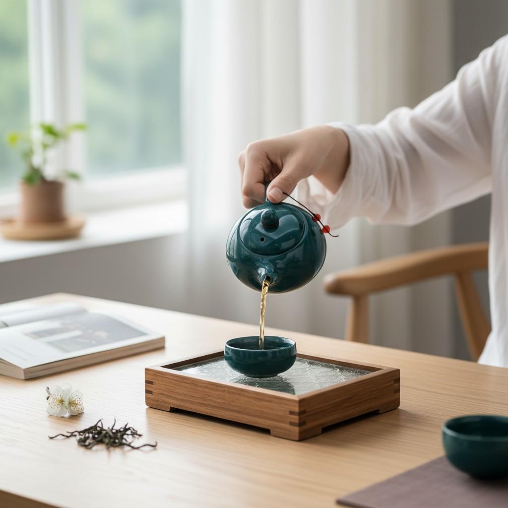 Kung Fu Tea Set Gift Box: Ceramic Teapot, Cups, Incense Burner - Etsy