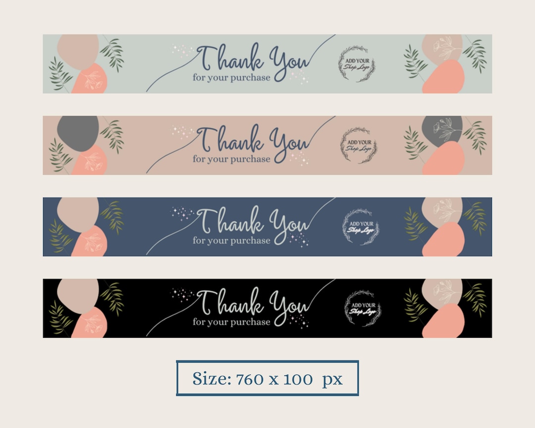 Order Receipt Banner Template for Etsy Shop, Small Business, Online ...