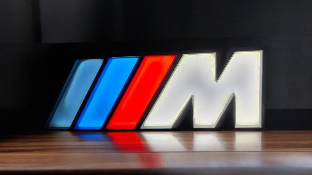 BMW M LED Illuminated Wall Sign: Car Enthusiast Garage Decor - Etsy