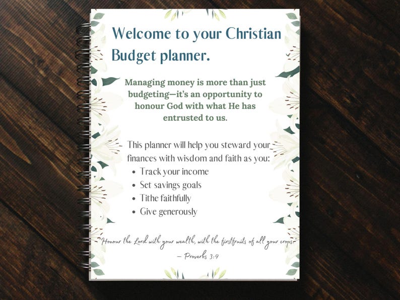 Christian Budget Planner | Printable Faith-based Finance Tracker ...