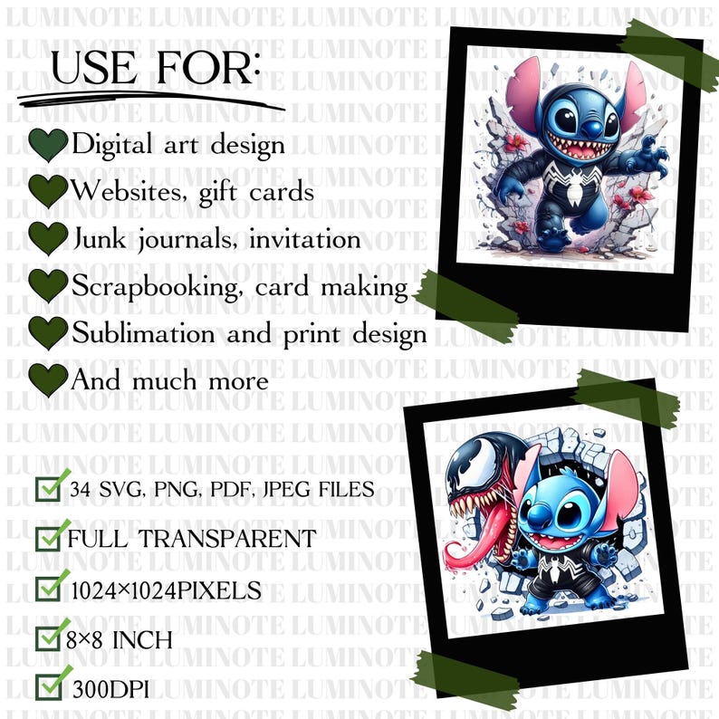 Venom Stitch Svg Bundle, 34 Stitch Design, Marvel Svg, Stitch Svg ...