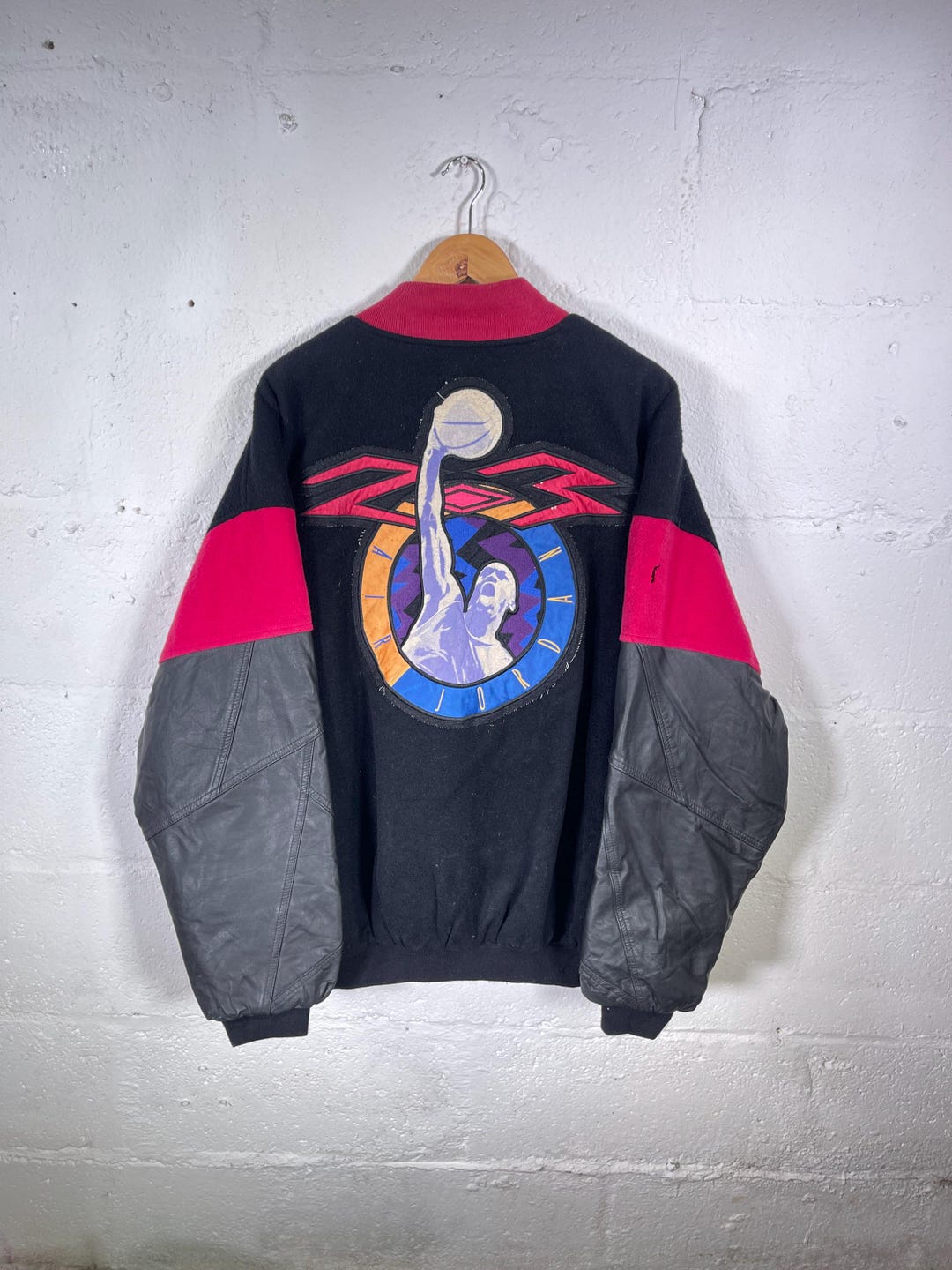 Black Nike Air Jordan 90s Vintage Super Rare Bomber Jacket - Etsy