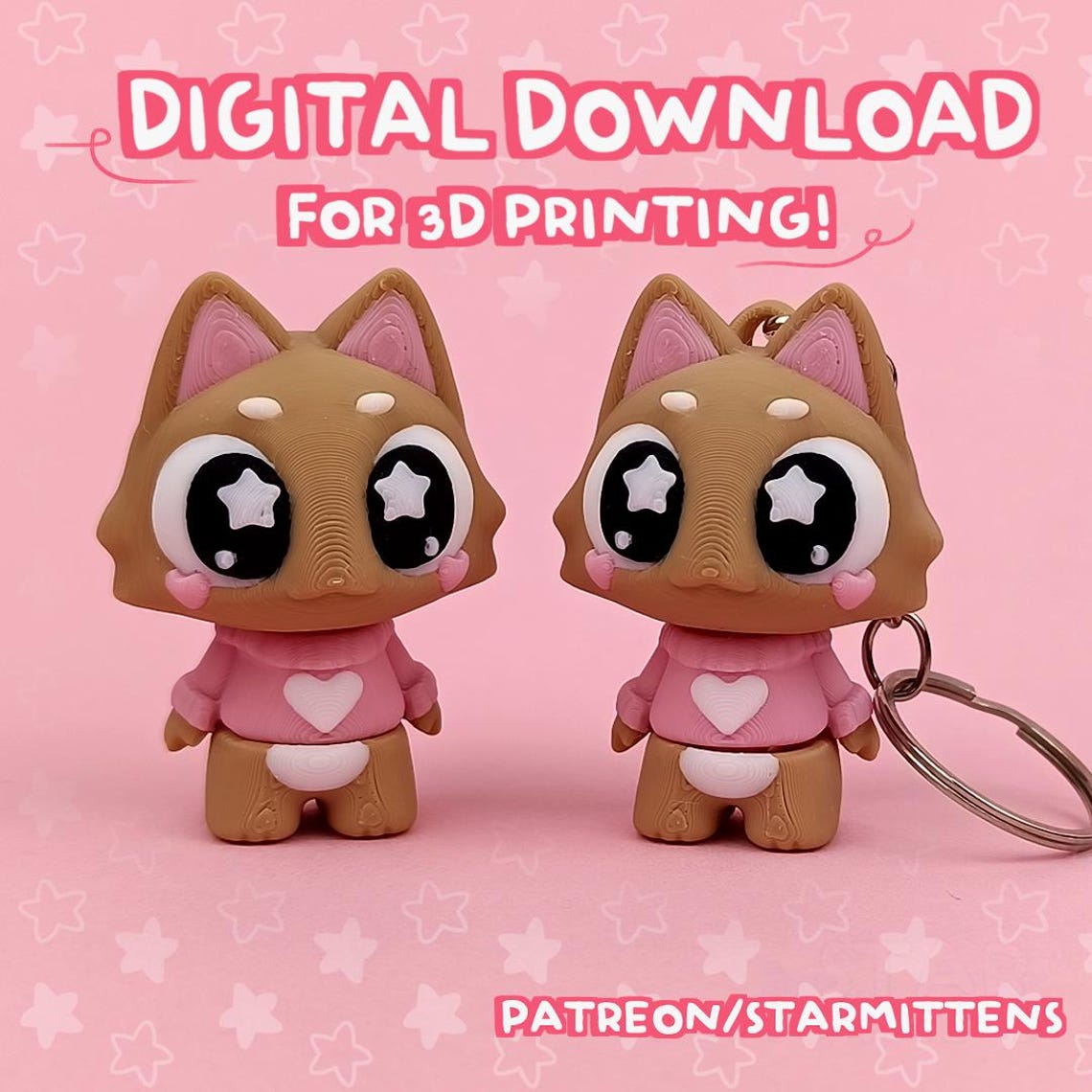 3D Printing Cat Figurine STL Pack (digital Download - Etsy