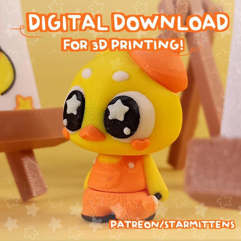 Flexi Artist Duck 3D Print STL File, Fidget Toy (digital Download) - Etsy