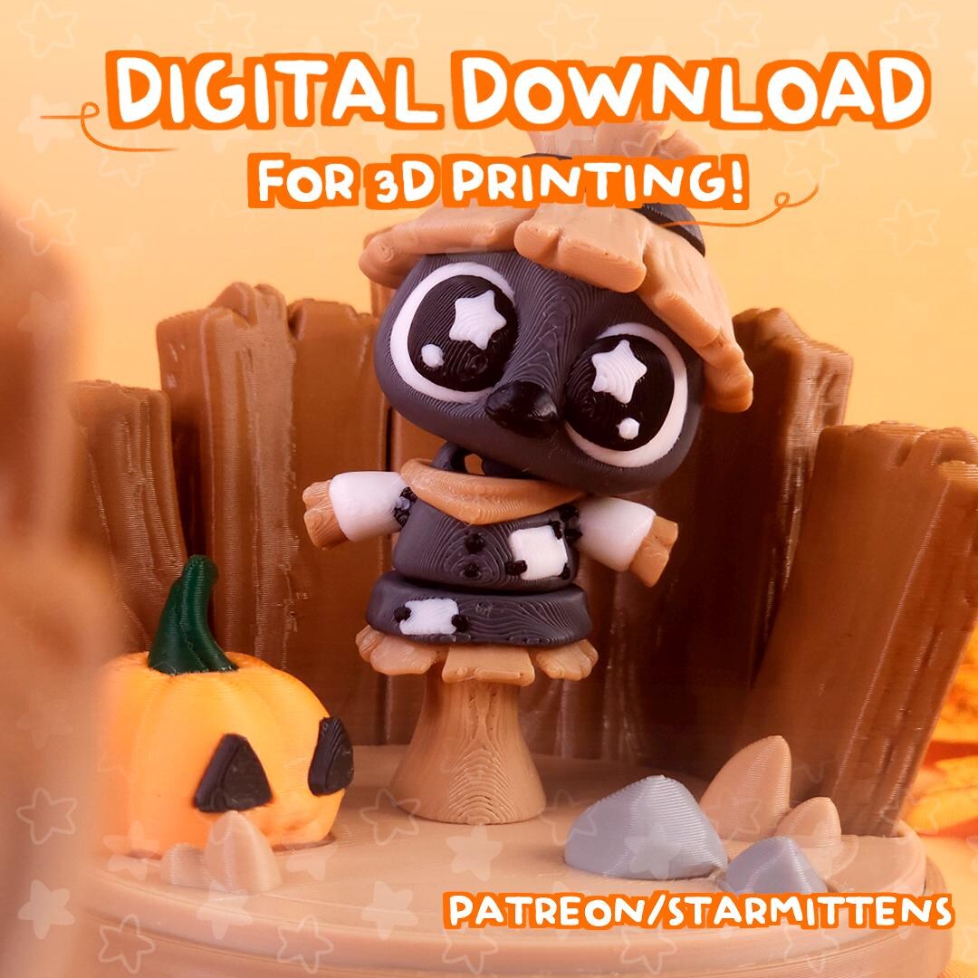 Flexi Cute Scarecrow STL File: 3D Printing Fidget Toy (digital Download ...