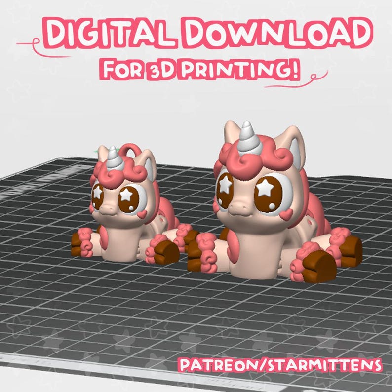 3D Printing Flexi Unicorn STL & 3MF Files (digital Download) - Etsy
