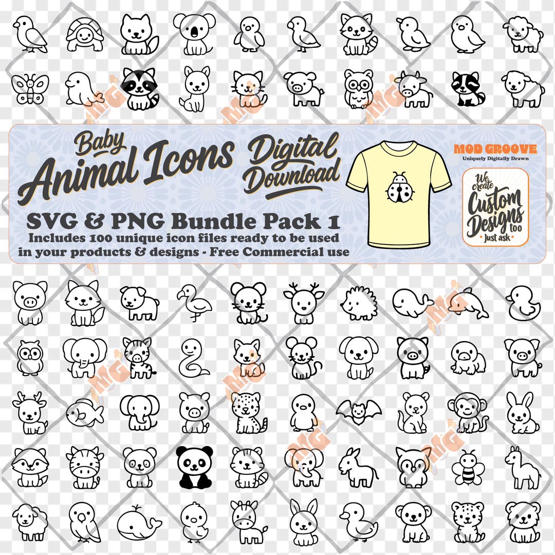 Baby Animals Svg Png Bundle, Cute Animal Svg, Woodland Animals, Rabbit ...