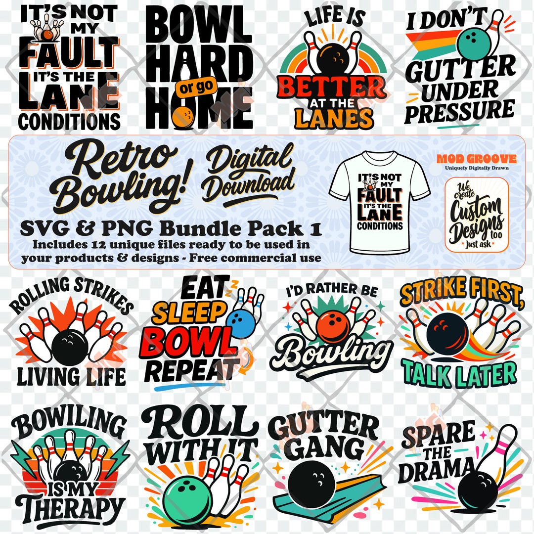 Bowling Svg Png Bundle, Bowler Svg Png Files Cricut, Free Commercial ...