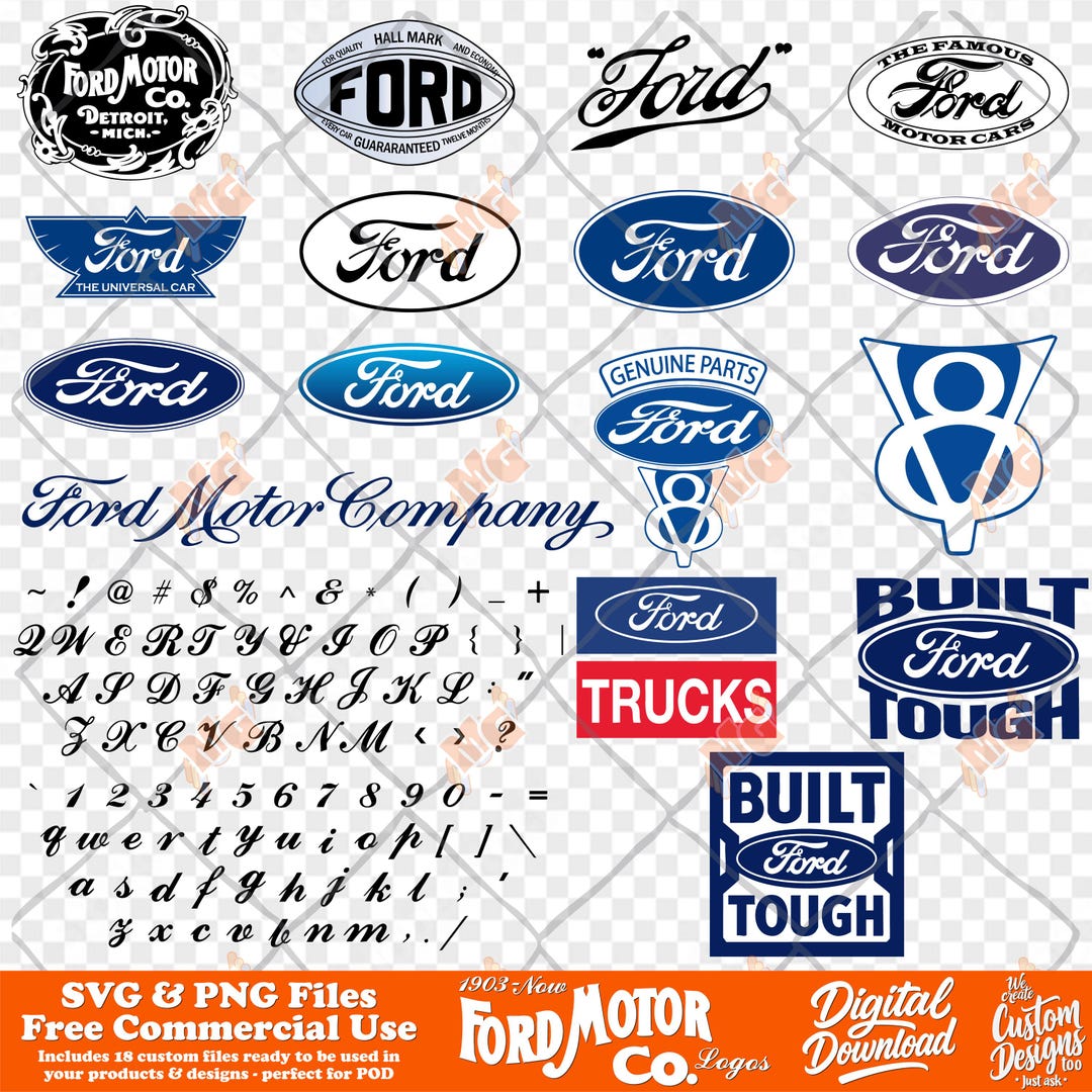 Ford Svg Png Vector Art, Ford Font, Font SVG PNG, Ford Logo, Ford ...