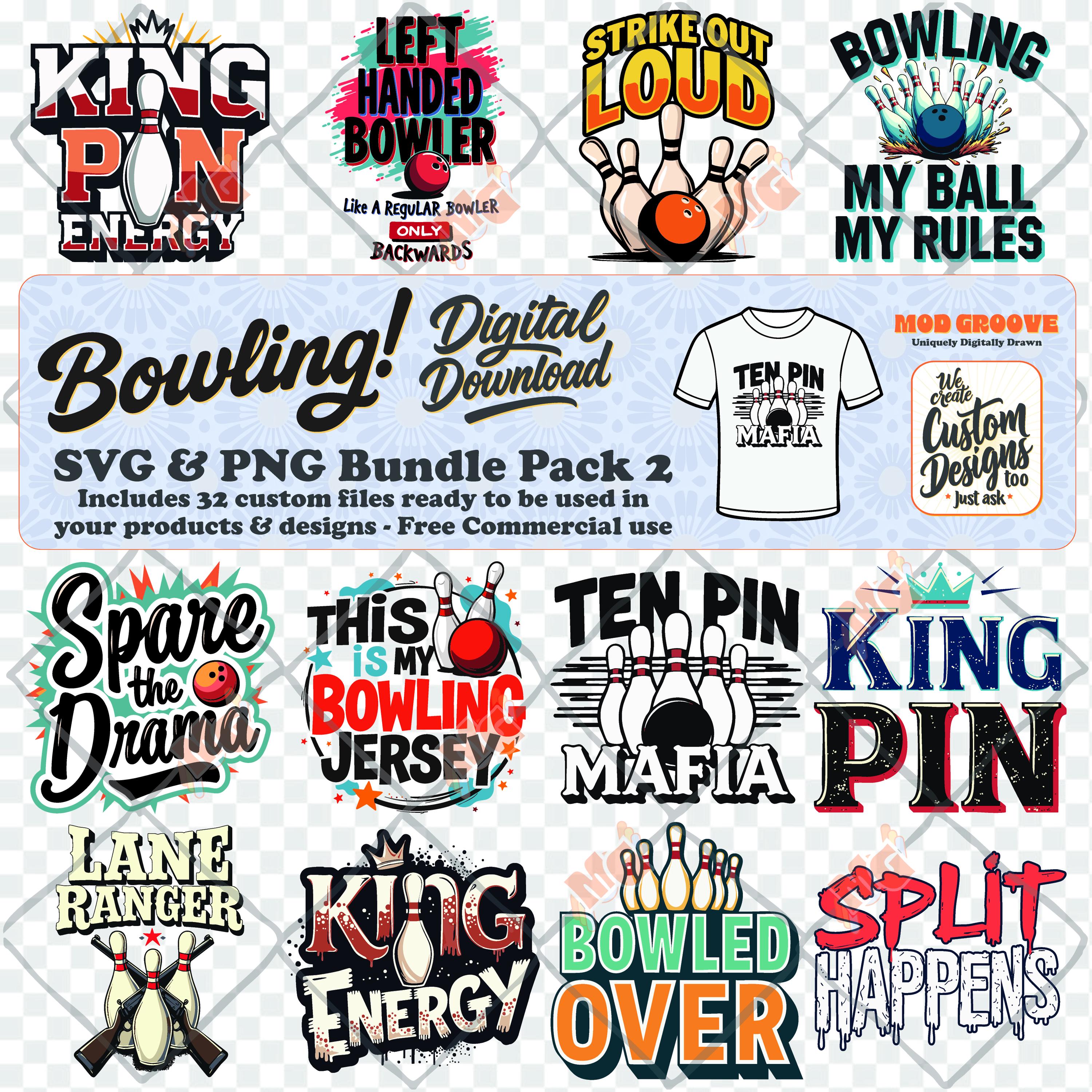 Bowling Svg Png Bundle, Bowler Svg Png Files Cricut, Free Commercial ...