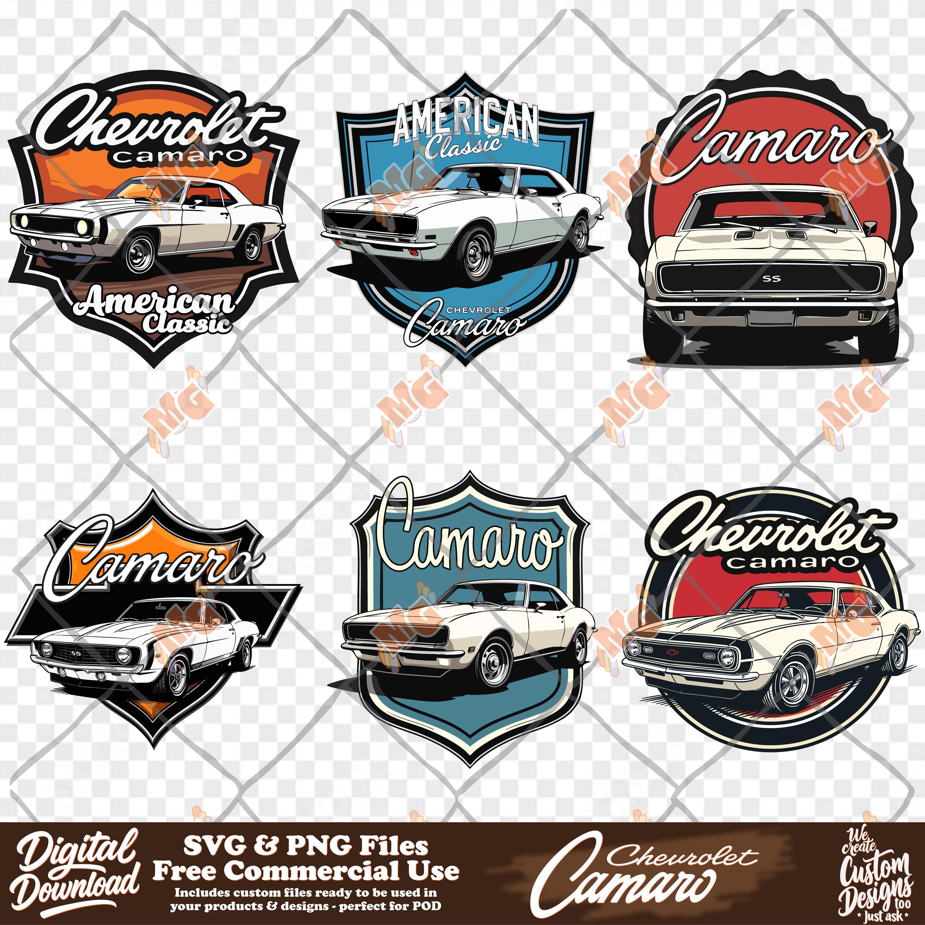 Chevrolet Camaro SVG PNG, Classic Chevy, 1967 - 1969 Camaro, Chevy Car ...