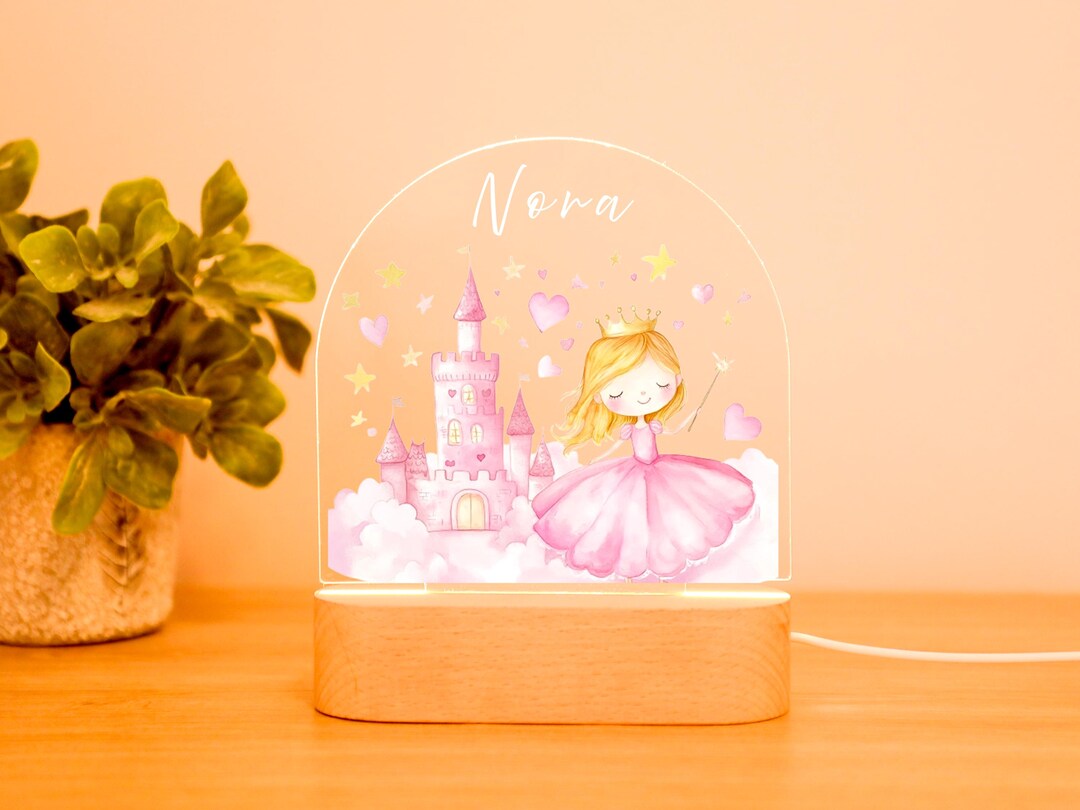 Magical Princess Night Light – Personalized Name Lamp for Baby Girls ...
