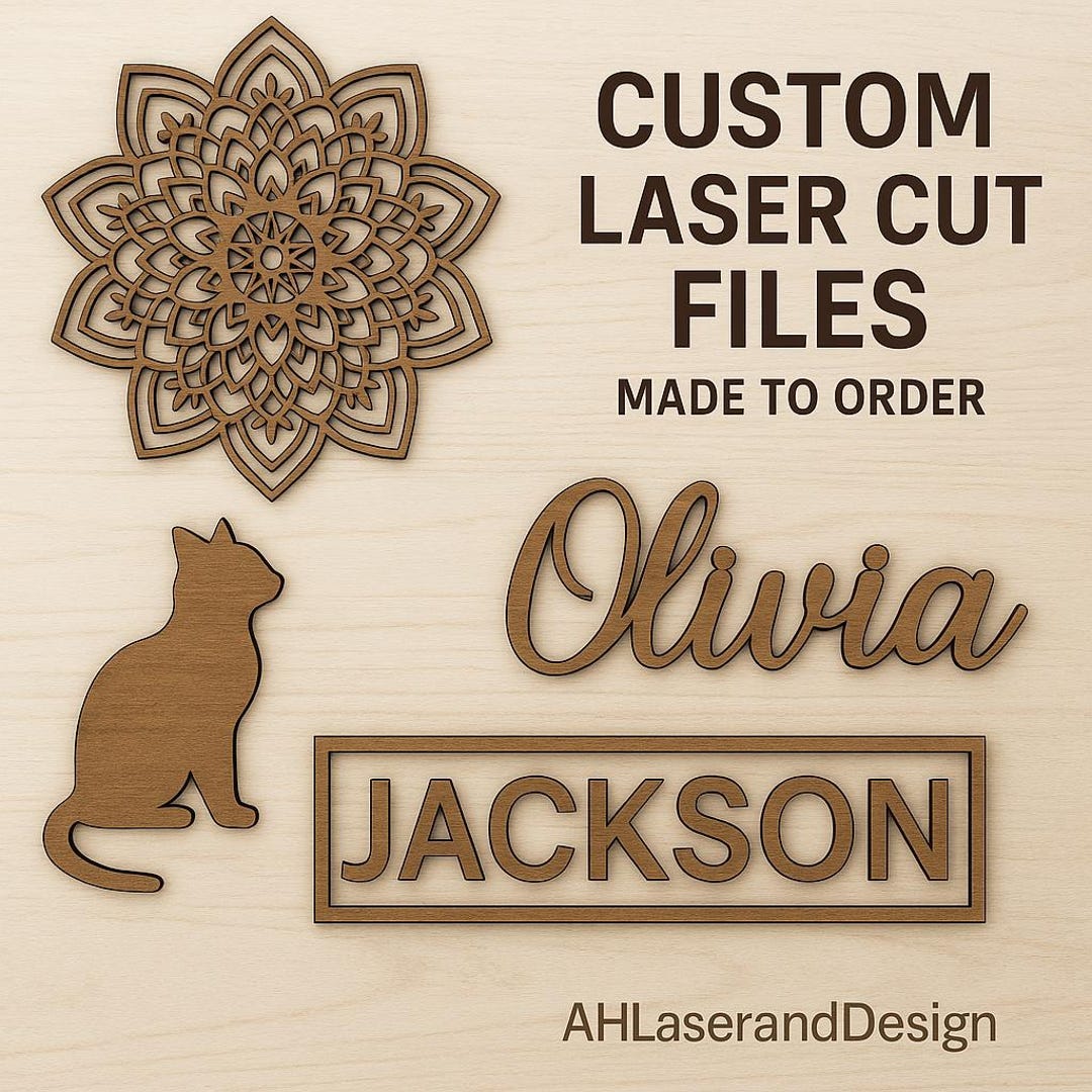 Custom Laser Cutting Design Files - Custom Made on Request - Etsy UK