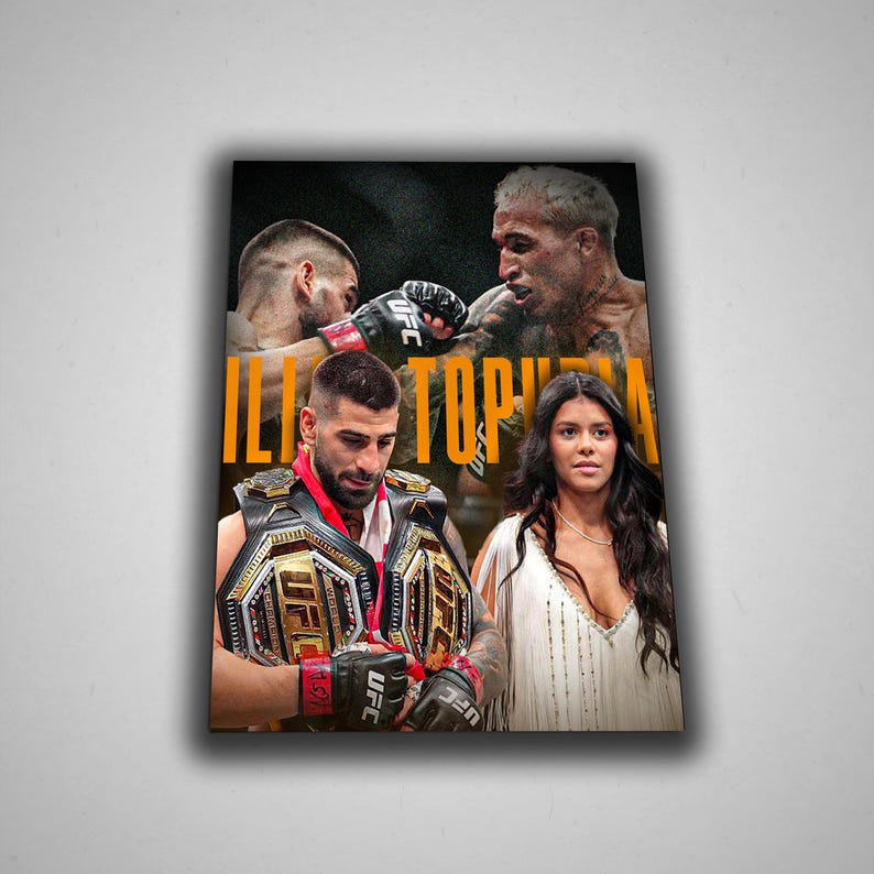 Póster de Ilia Topuria de la UFC, arte mural digital de MMA, impresión ...