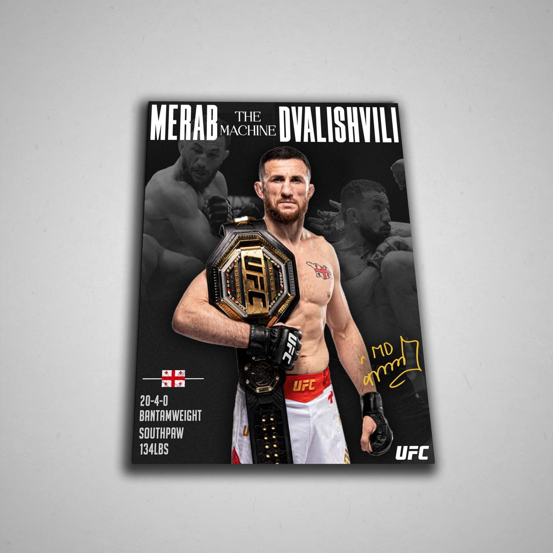 Merab Dvalishvili UFC Poster – Digital Wall Art for MMA Fans, Instant ...
