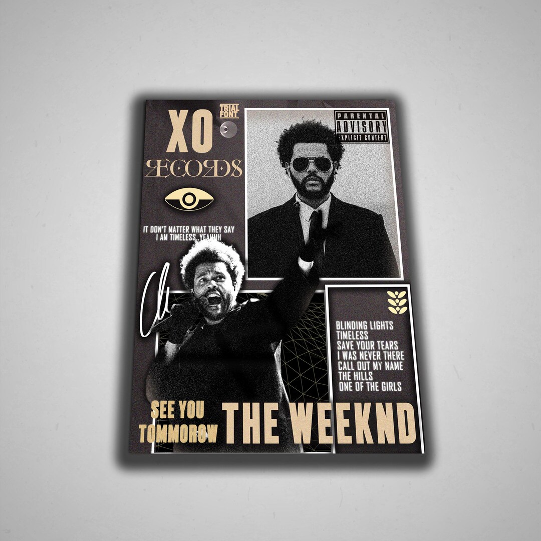 The Weeknd Poster – Pop Bedroom Decor, Vintage Music Wall Art, See You ...