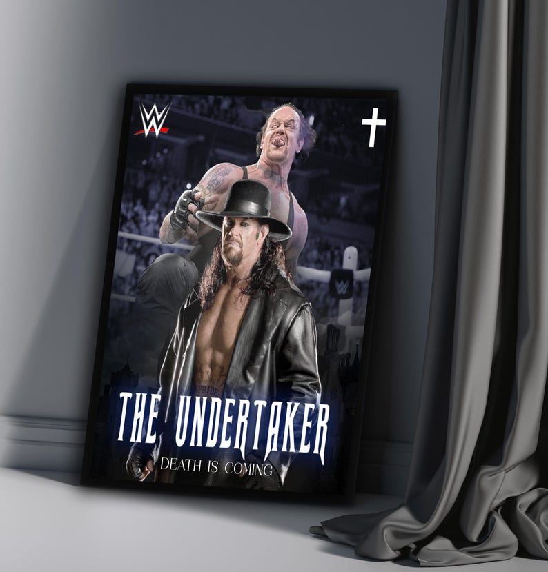 Undertaker WWE Poster – Digital Wall Art for Wrestling Fans, the ...