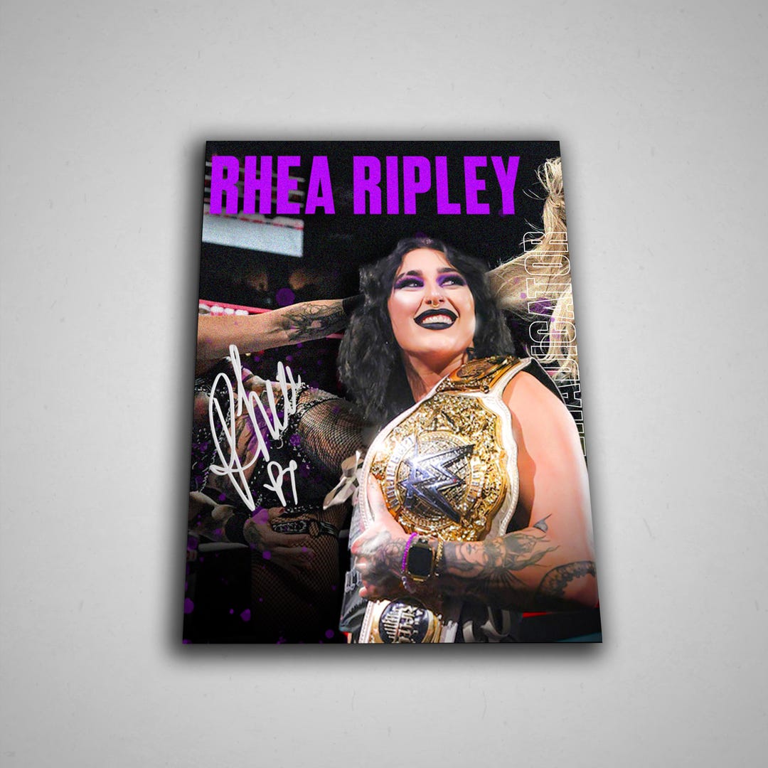 Rhea Ripley WWE Poster – Dark Aesthetic Wrestling Wall Art, Judgment ...