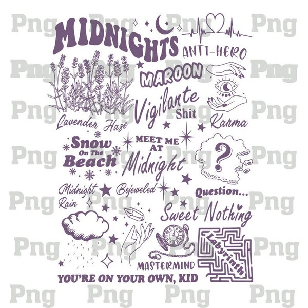 Midnights Taylor Png - Etsy