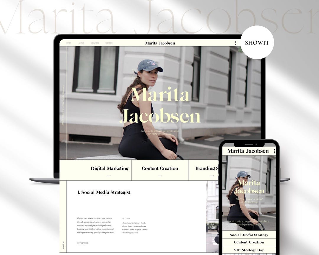 Social Media Management Website Template Editorial Website Design ...