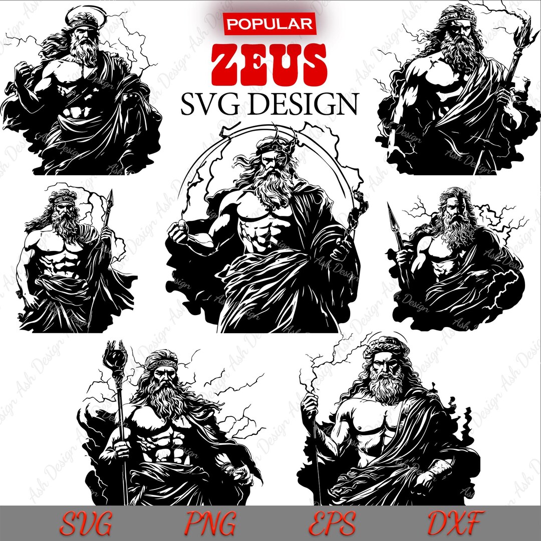 13 Designs | Zeus Svg Bundle | SVG DXF PNG Eps - Etsy