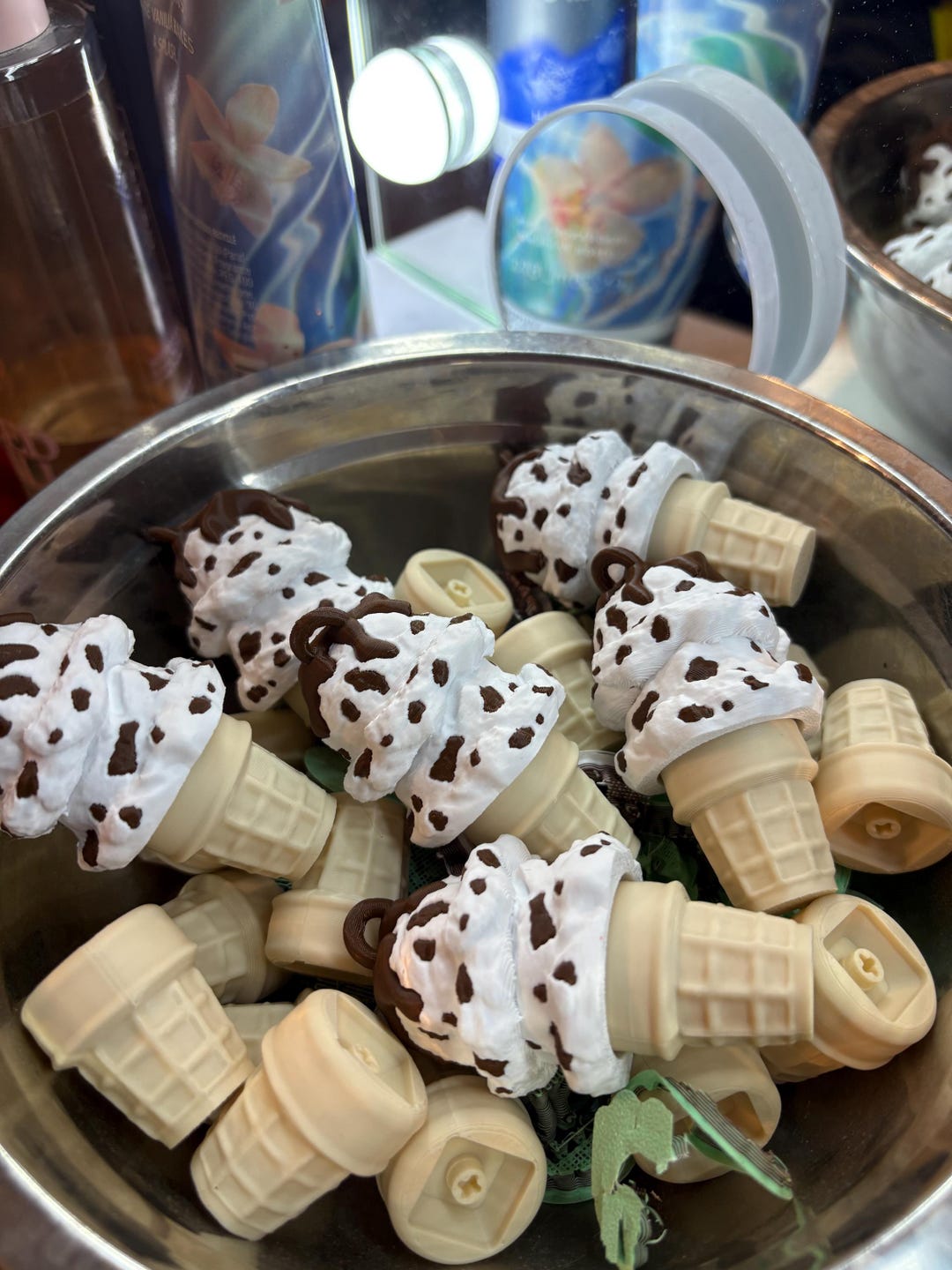 Two Scoop Drizzle Chocolate Chip Ice Cream Clickers - Etsy