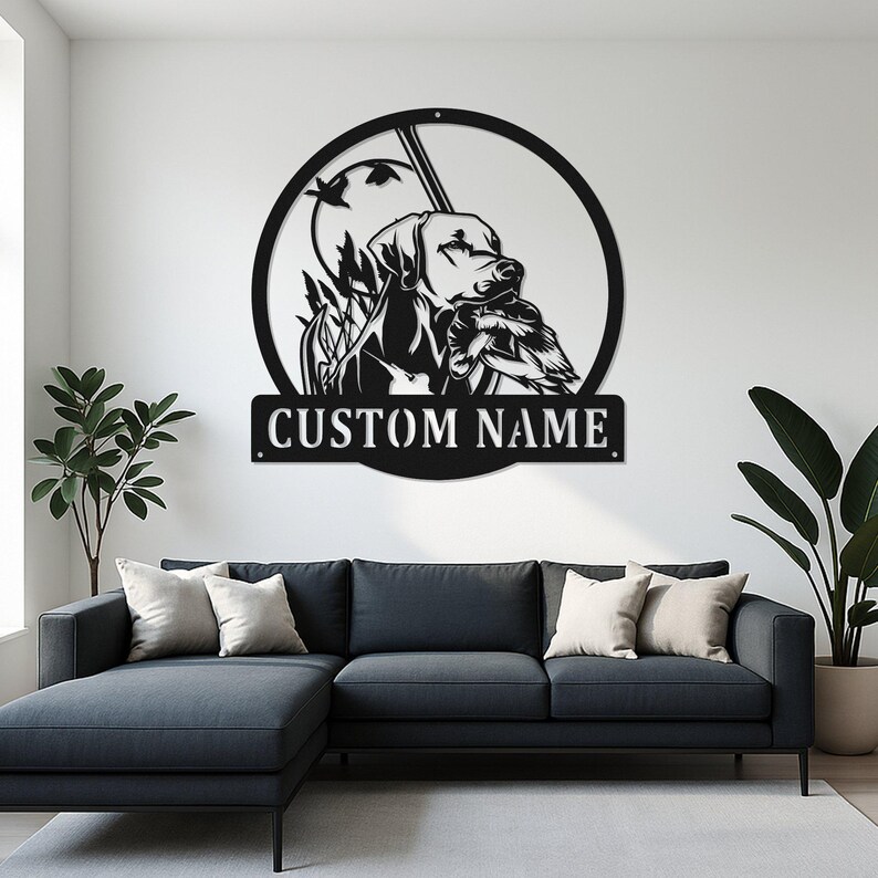 Custom Hunting Dog Name Sign With RGB LED Backlight - Etsy