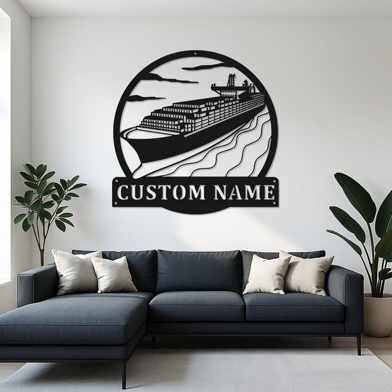 Custom Container Ship Name Sign With RGB LED Backlight for Captain ...