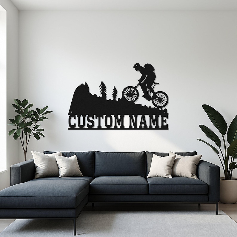 Custom Mountain Bike Name Sign With RGB LED Backlight - Etsy