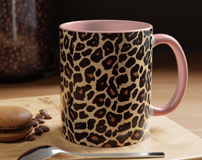 Leopard Print Mug, Animal Print Cup, Cheetah Coffee Mug, Jungle Print ...