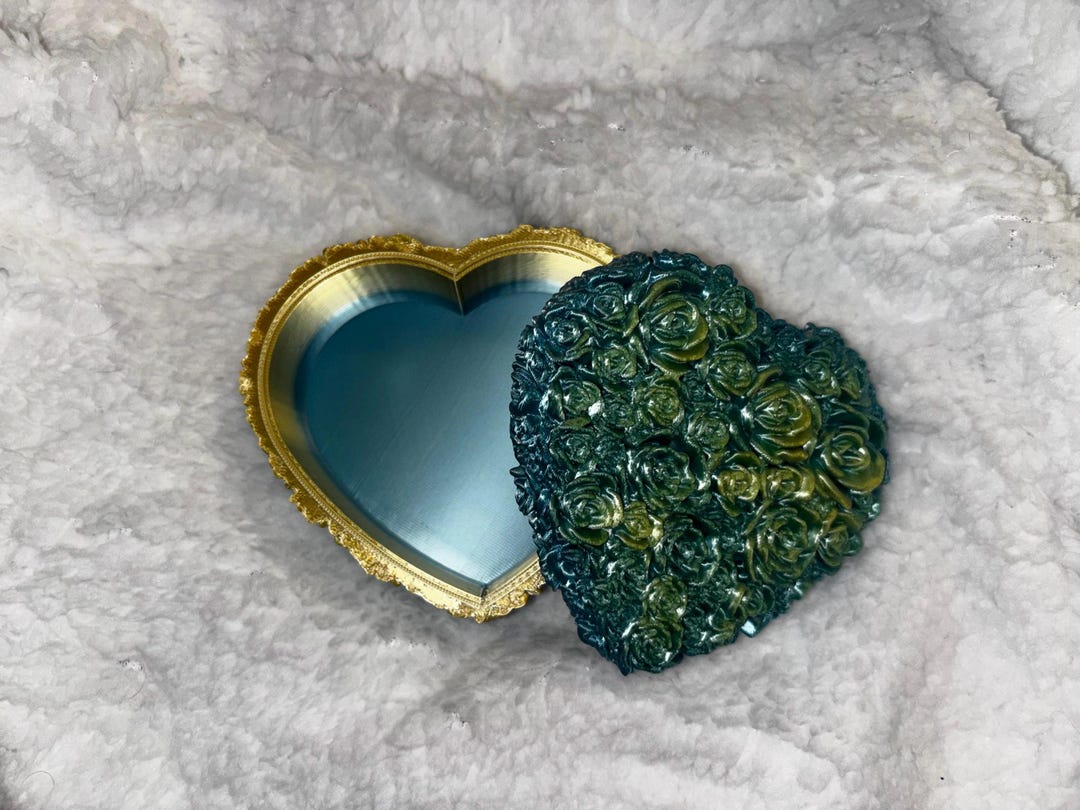 Heart and Roses Jewelry Box - Etsy