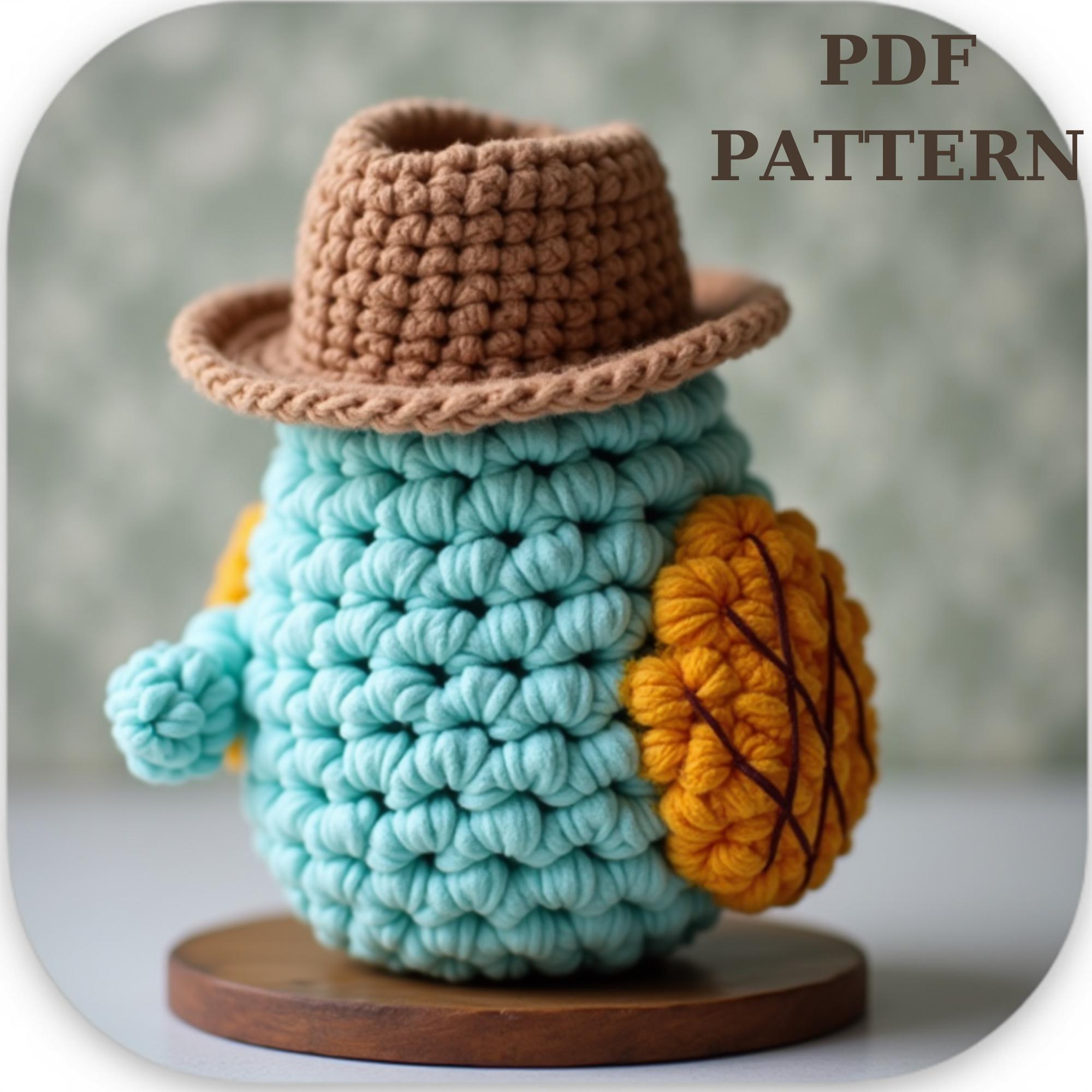 Handmade Amigurumi Perry Platypus Plush - Cute Crochet Cowboy Toy ...