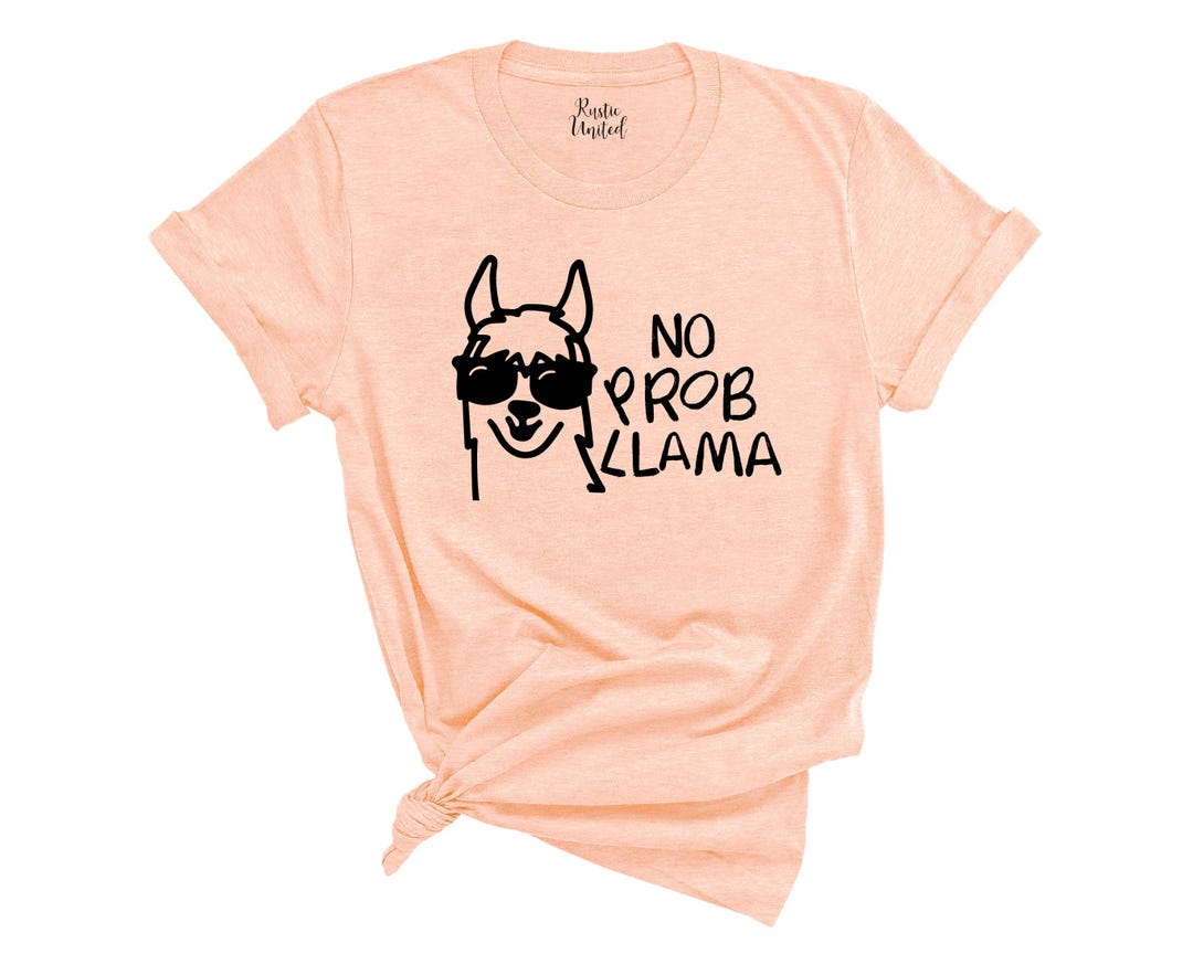 No Prob Llama Shirt, Llama Shirt, Llama Shirt Women, Kids No Prob Llama ...