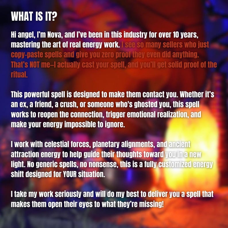 Custom Make Them Contact You Spell - Reconnect Ritual With Proof - Etsy