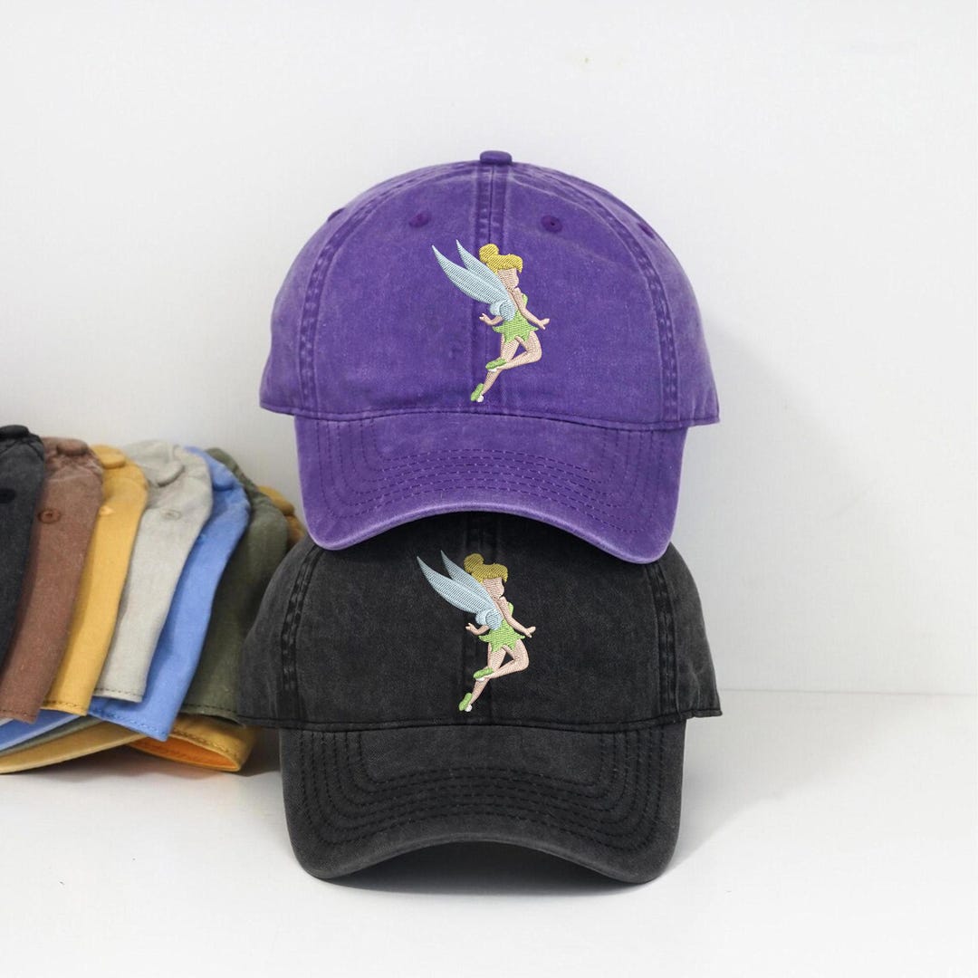 Embroidered Tinker Bell Baseball Cap, Vintage Peter Pan Fairy Washed ...