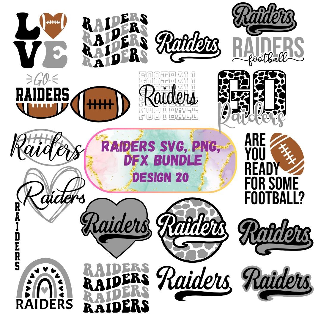 Raiders SVG Bundle | Football Team SVG, PNG | Game Day Clipart ...