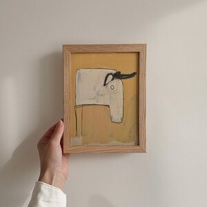 Stoic Form - Minimalist Bull Wall Art Print – Abstract Western Animal ...