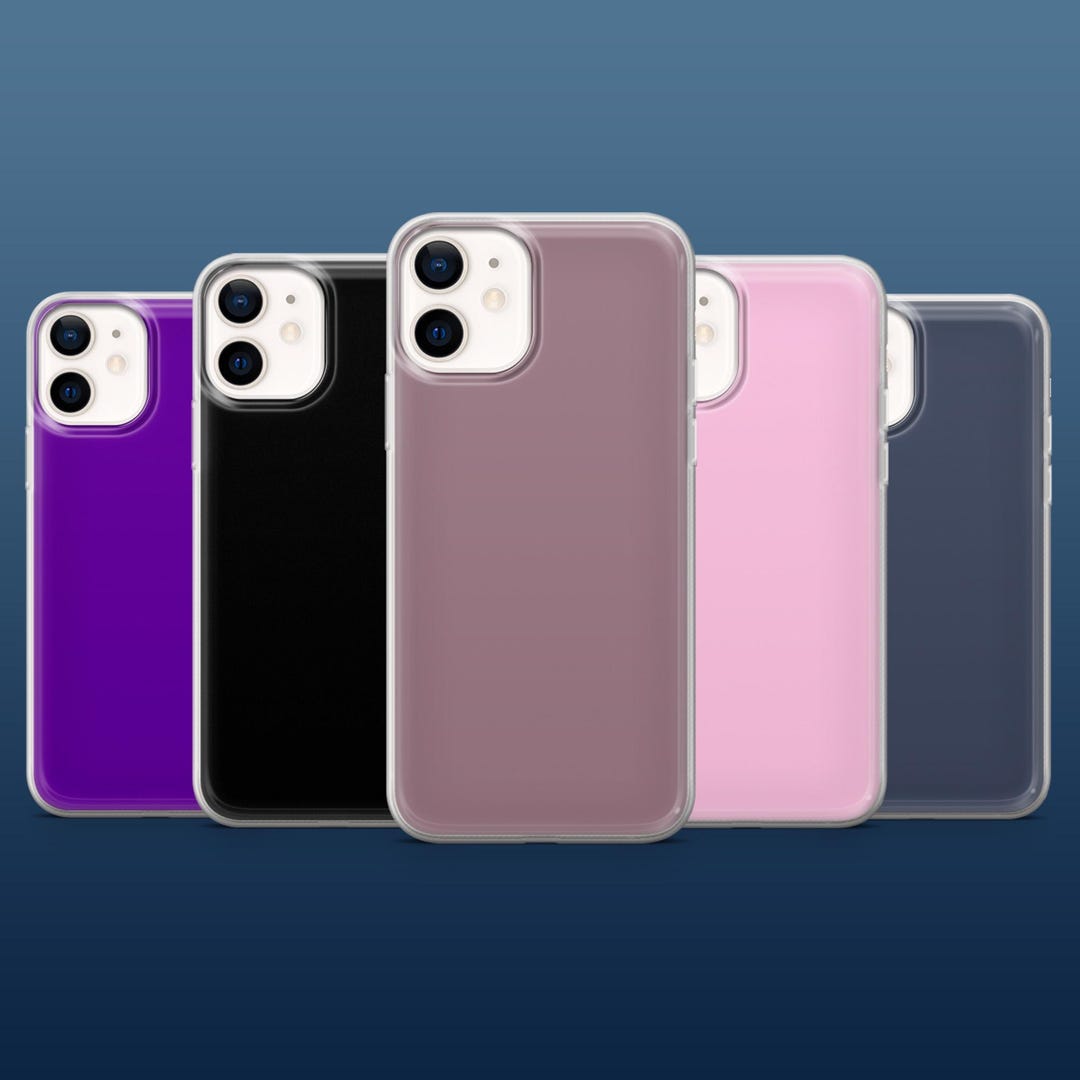 Basic Color Phone Case Solid Colors Cover for iPhone 16pro, 15, 14, 13 ...