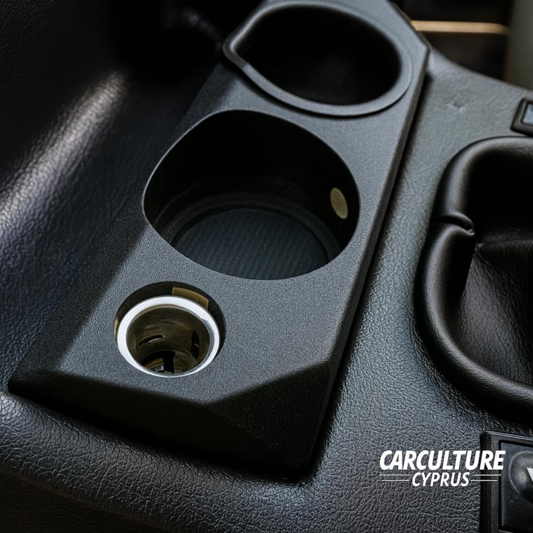 BMW E30 Dual Cup Holder Insert 12V Socket Custom Fit Black - Etsy