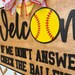Softball Front Door Decor| Welcome Sign| Softball| Summer Wreath ...