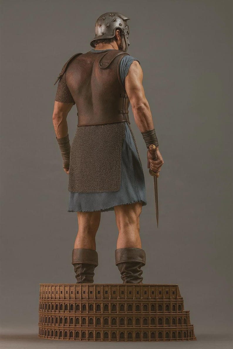 Medieval Gladiator Costume: Maximus Full Body Suit, Helmet, Shield ...