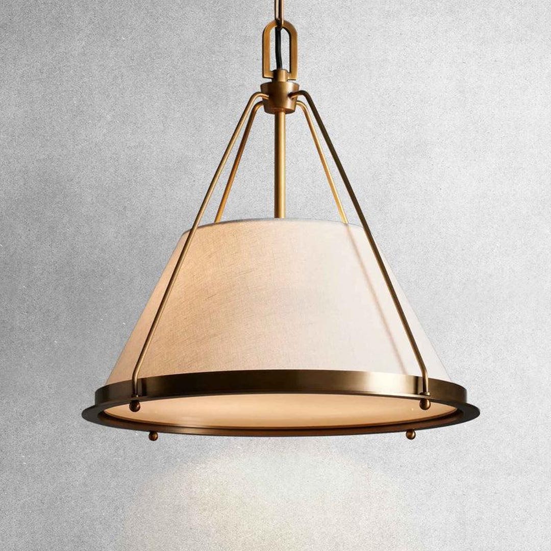 1950s Mid-century Modern Brass Pendant – Lumina Cradle Ceiling Light ...