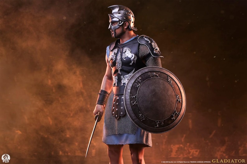 Medieval Gladiator Costume: Maximus Full Body Suit, Helmet, Shield ...