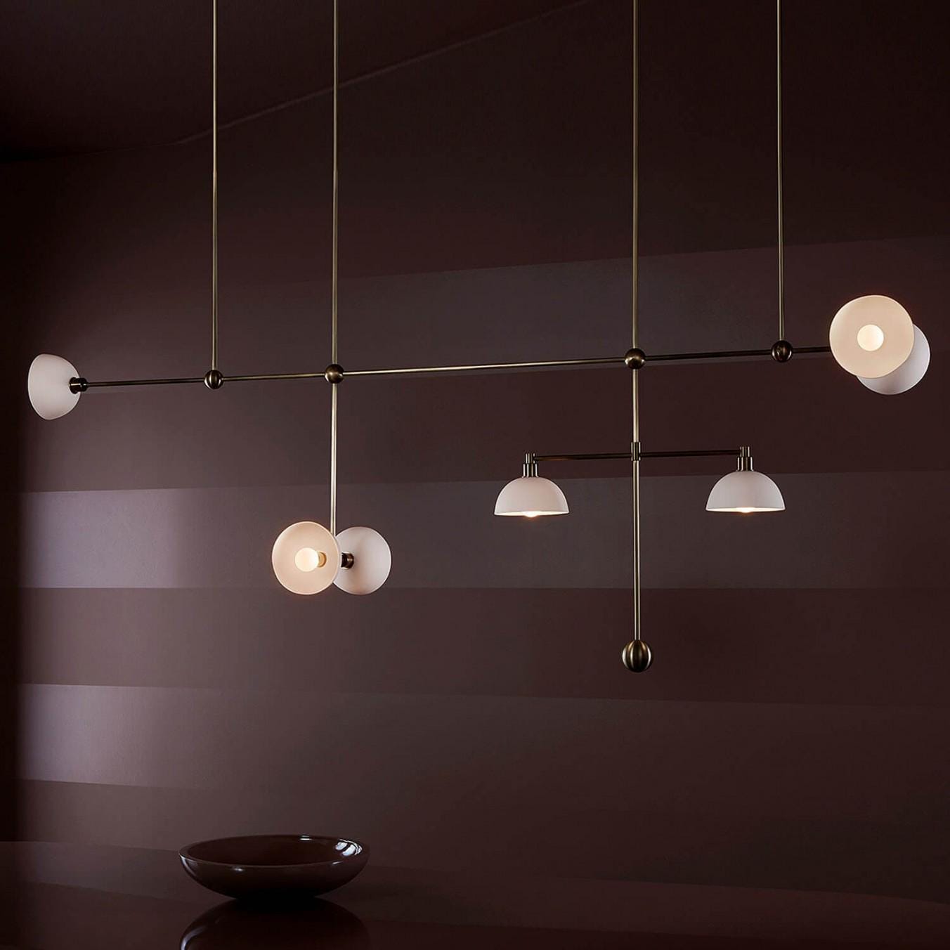 1950's Mid Century TRAPEZE 7 MOBILE Celling Flush Mount Fixture Pendant ...