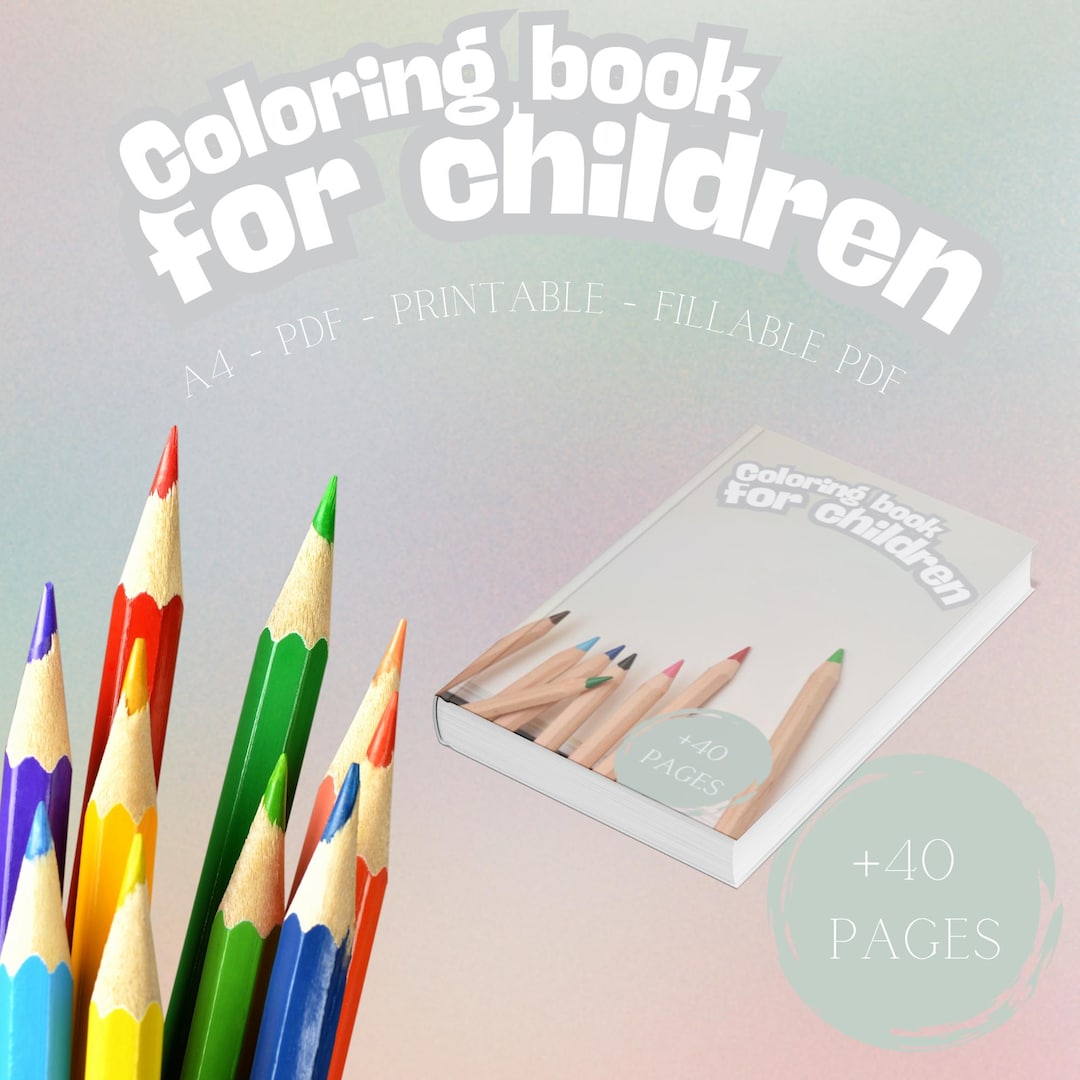 Children's Coloring Book, Activity Book, PDF Printing. - Etsy