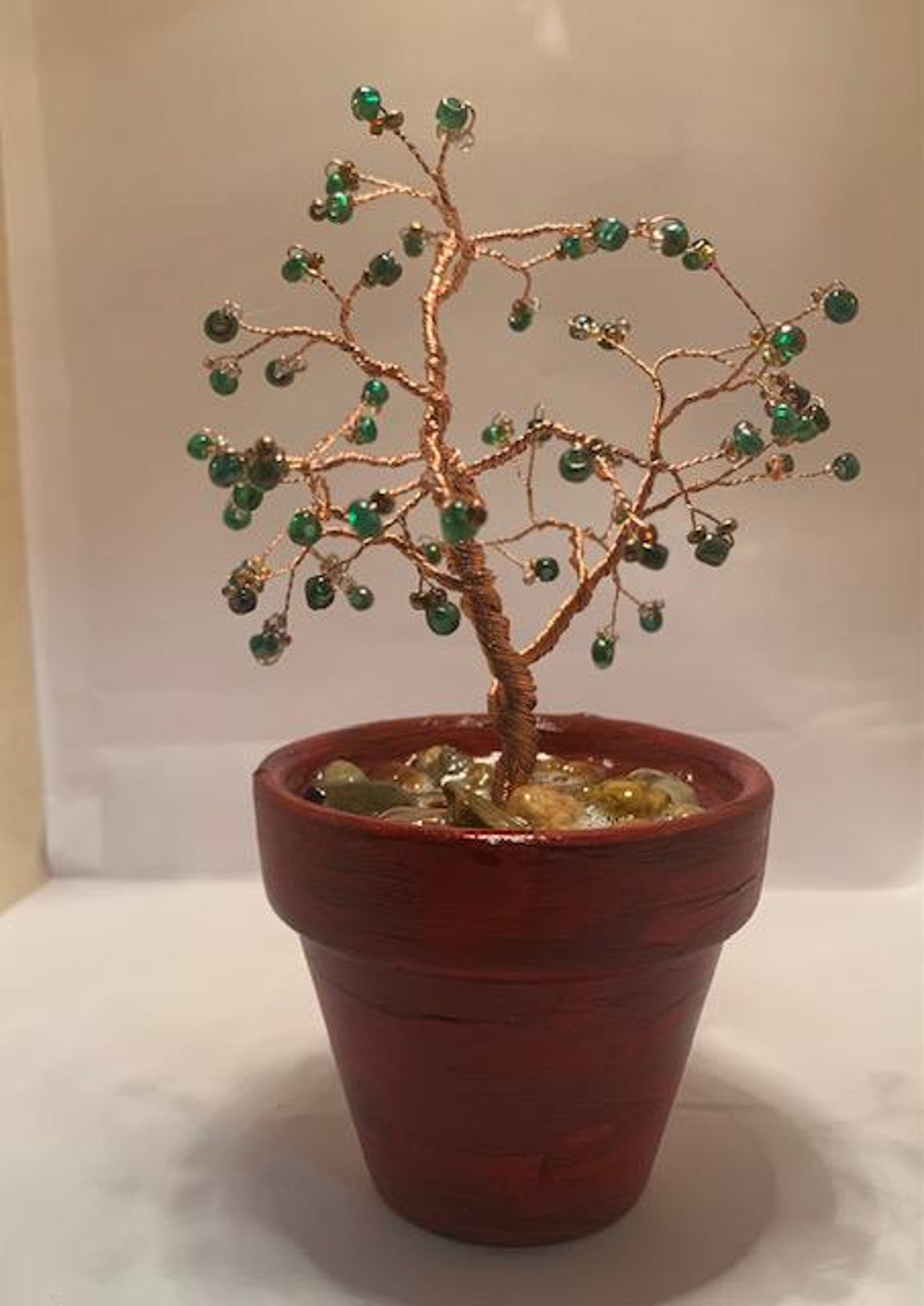 Handcrafted Wire and Bead Bonsai Tree - Etsy