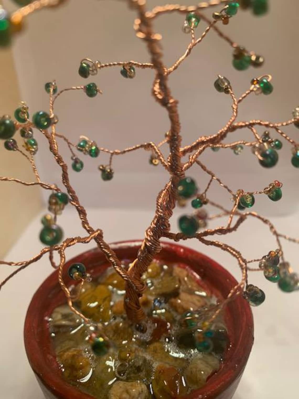 Handcrafted Wire and Bead Bonsai Tree - Etsy