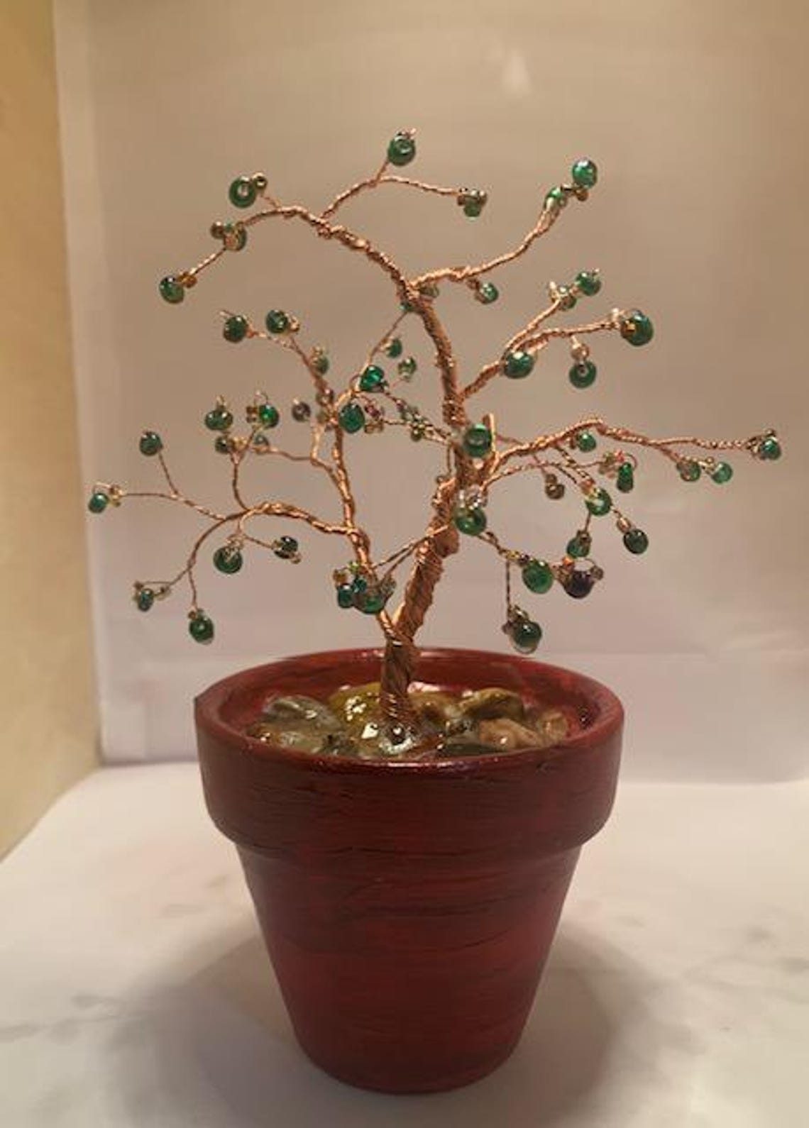Handcrafted Wire and Bead Bonsai Tree - Etsy