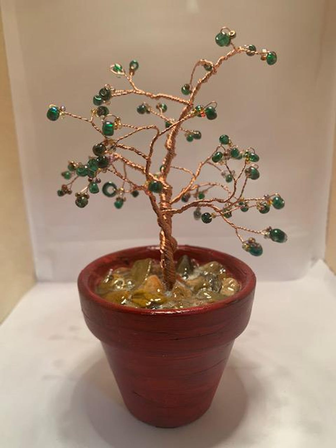 Handcrafted Wire and Bead Bonsai Tree - Etsy