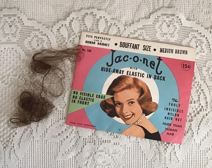 Vintage 1950's 1960's Hair Net *jac-o-net* Invisible Nylon Bouffant ...